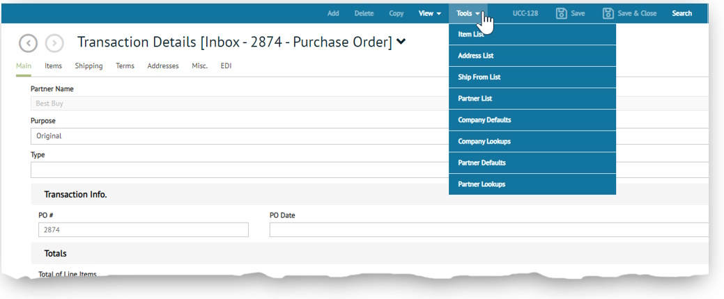 View Transaction Details